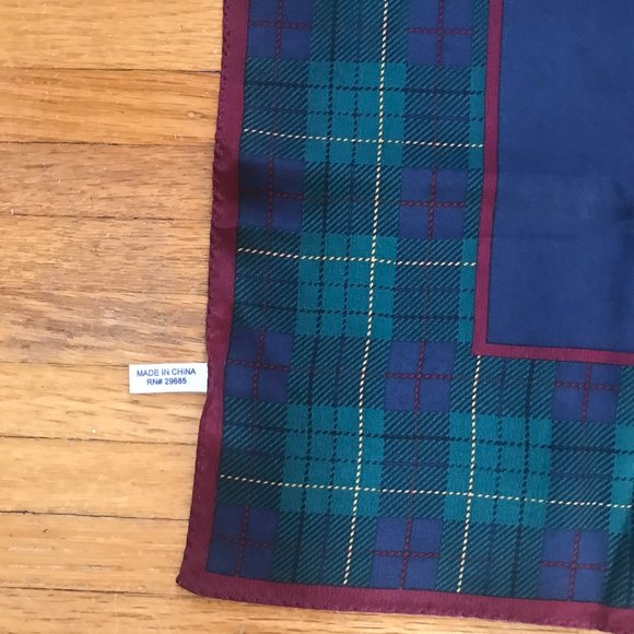 Pendleton | Accessories | Pendleton Silk Scarf Navyplaid 2 X 21 | Poshmark